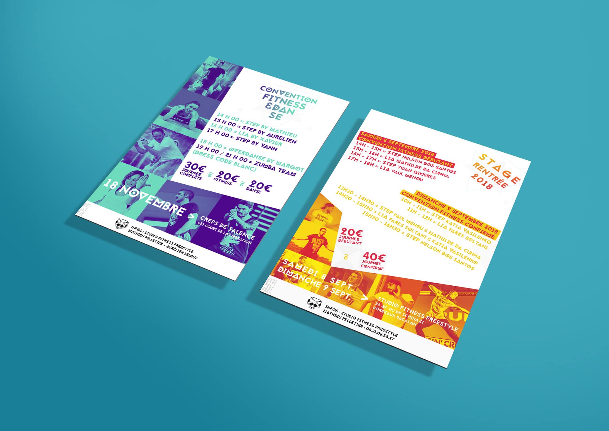 Création flyers fitness/sport - MGR Webdesigner & Webmaster Bordeaux