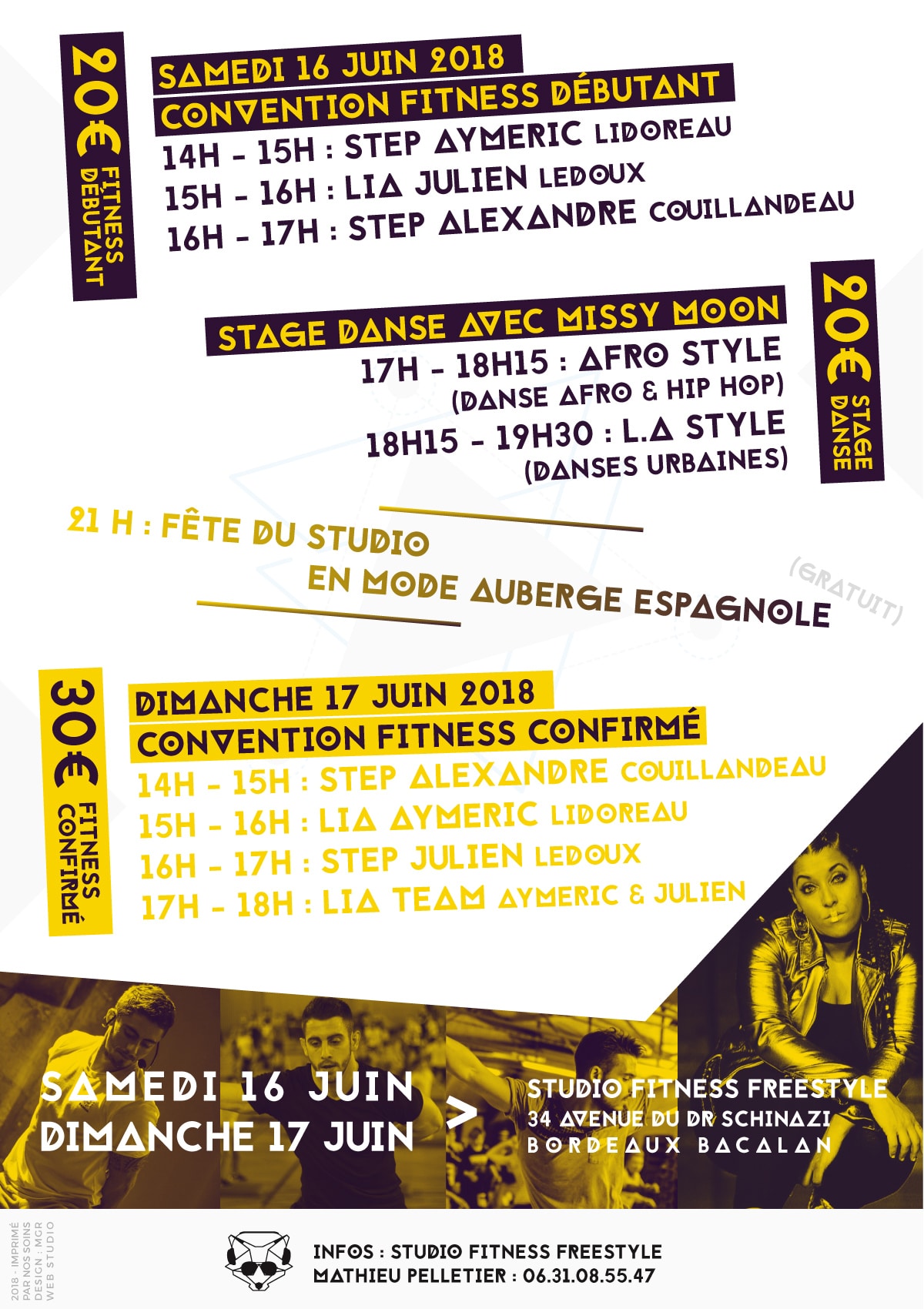 Création flyers fitness/sport - MGR Webdesigner & Webmaster Bordeaux